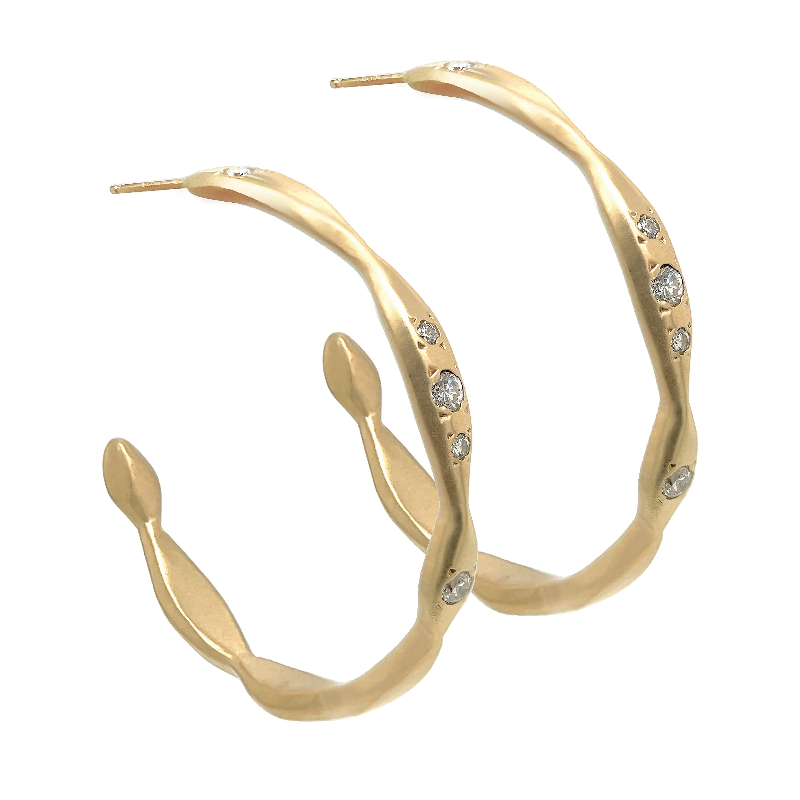 Large Aegean Ripple Hoops – LORAK JEWELRY